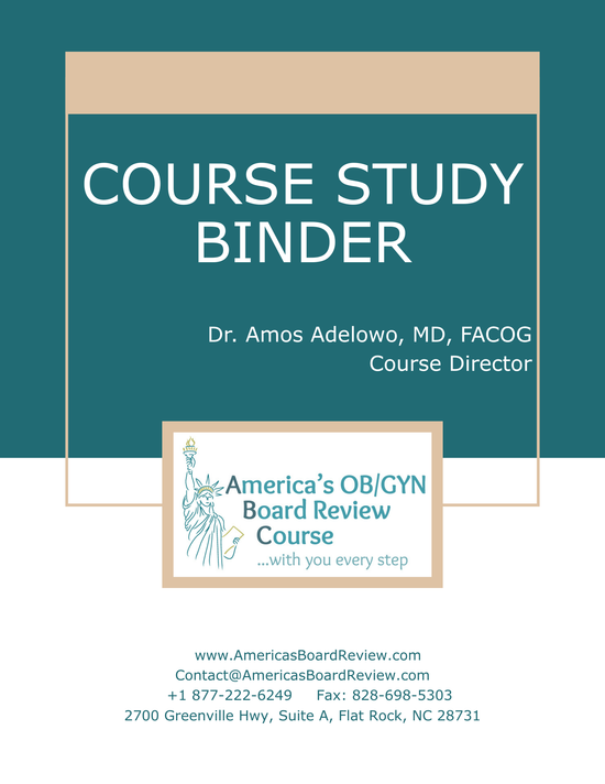 ABC Course Review Binder | – America's OB/GYN Board Review Course