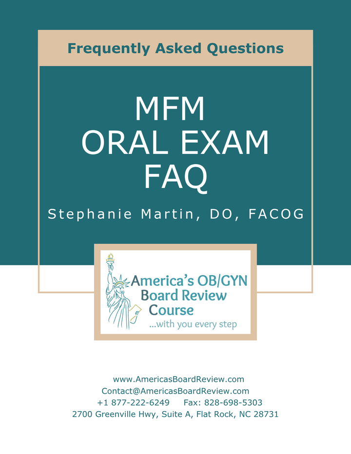 ABOG MFM Certifying Exam - Review Course, Thesis & Case List Review, M ...
